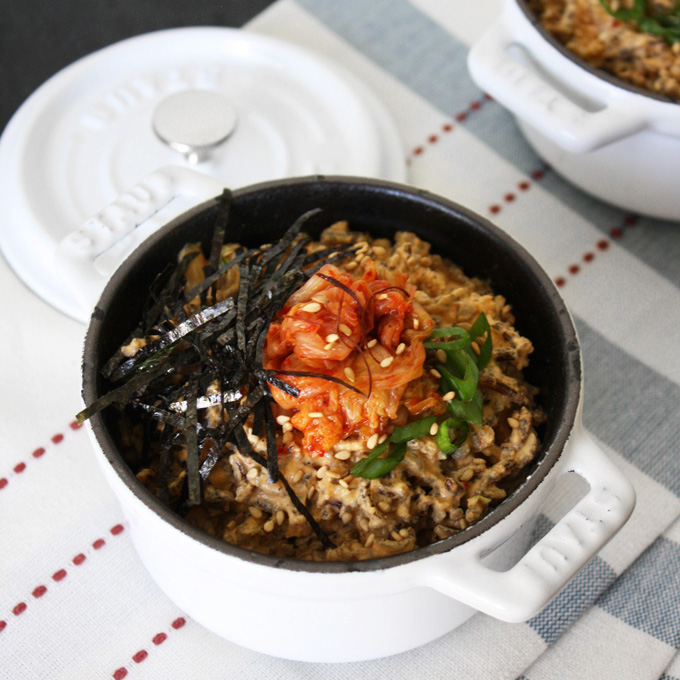 Raw Vegan Kimchi Risotto